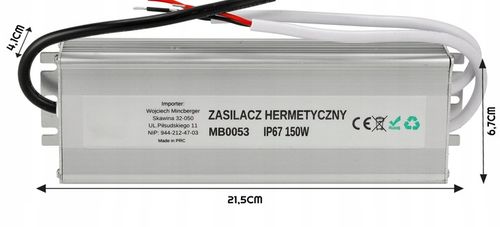Kup Zasilacz LED 12V Do Taśm Hermetyczny Wodoodporny 12A 150W na arena ...