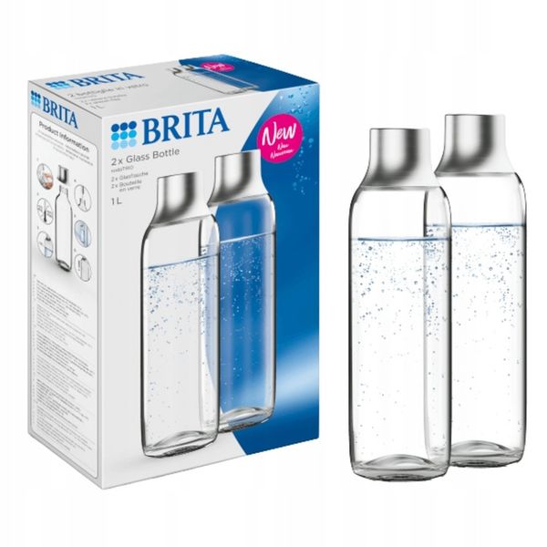 Kup Butelka szklana do gazowania wody BRITA Soda TRIO, 2 butelki do ...