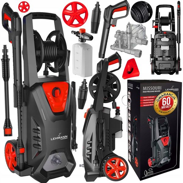 MYJKA CIŚNIENIOWA Lehmann 2200W MEGA MOC 290 Bar BOGATY ZESTAW ALUMINIOWA - Arena.pl