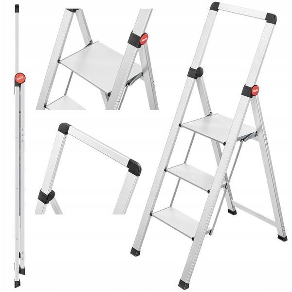 Kup Schodki składane aluminiowe HAILO DK40 BasicLine, 3 stopnie, super wąskie na arena.pl i ...