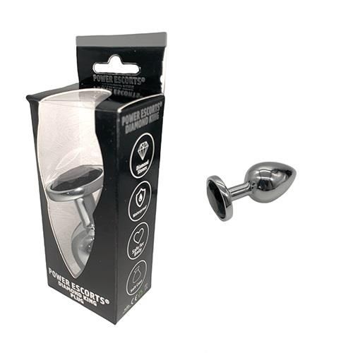 plug-diamond king butt plug - metal large black - Arena.pl