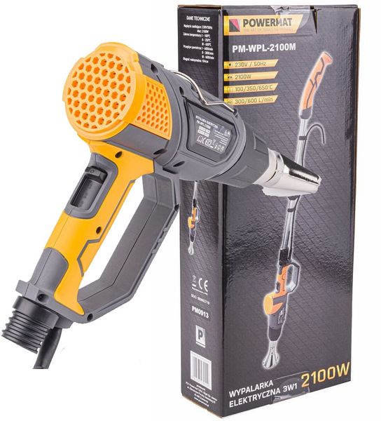 Opalarka elektryczna 3w1 2000W przedłużka i 5 dysz Powermat - Arena.pl