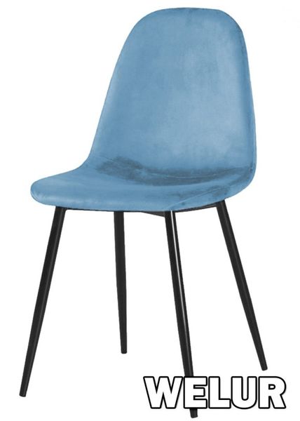 Krzesło tapicerowane GIULIA SKY BLUE VELVET - Arena.pl