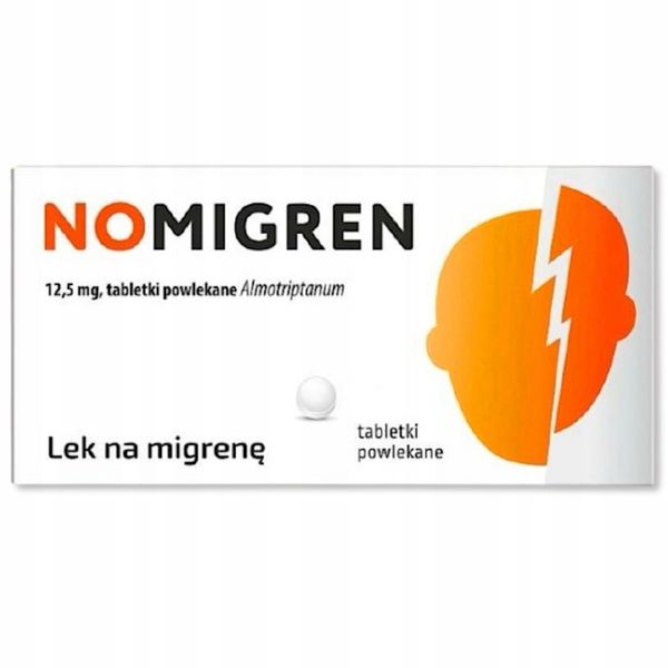 NOMIGREN 12,5MG 6 tabletek LEK na migrenę ból głowy - Arena.pl