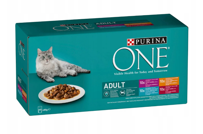 Purina One Adult saszetki dla kota MIX smaków w sosie 40x85g - Arena.pl