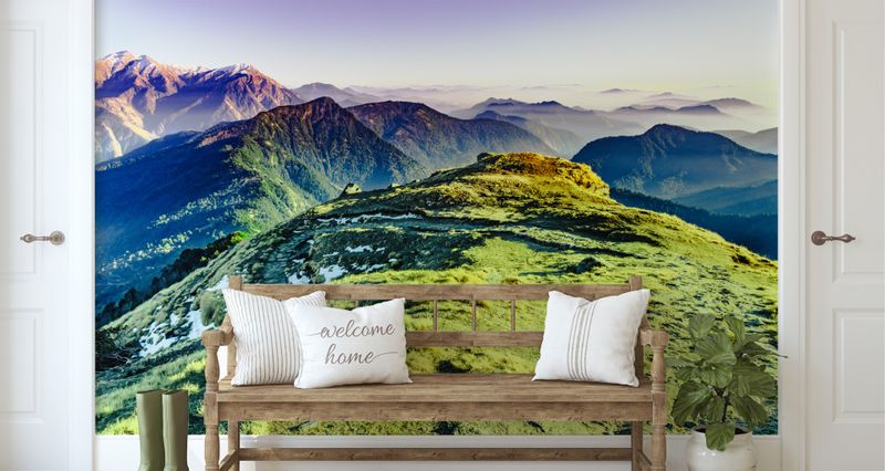 Fototapeta Góry Zieleń Natura PEJZAŻ do Salonu 405x270 - Arena.pl