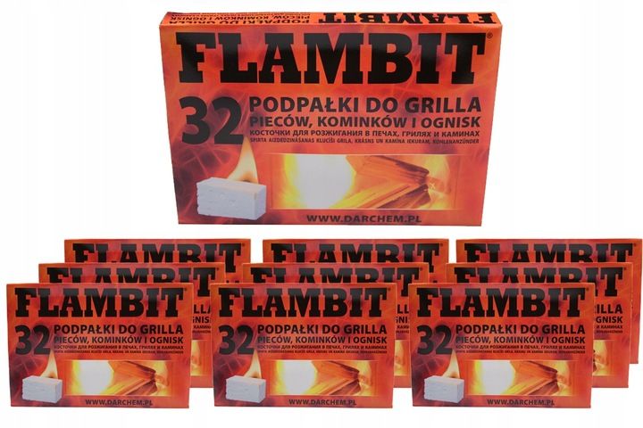 Kup WYDAJNA Podpałka Rozpałka do grilla pieca kominka Biała FLAMIT 320 ...