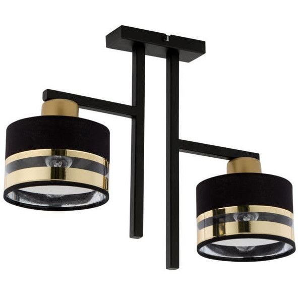 Kup LAMPA sufitowa PRO 32149 Sigma abażurowa OPRAWA czarna złota na ...
