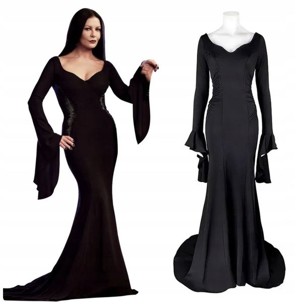 Kup PRZEBRANIE KOSTIUM MORTICIA ADDAMS RODZINA ADDAMSÓW NA HALLOWEEN na ...