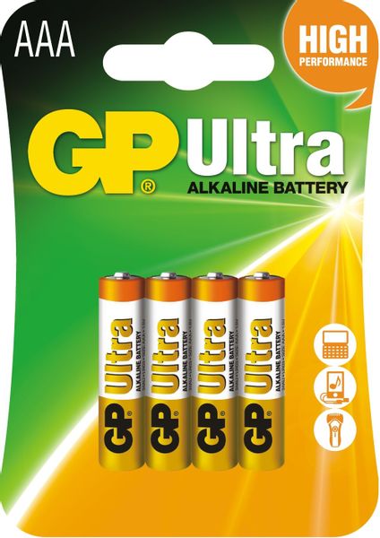 Bateria GP Ultra Alkaline AAA 1.5V LR03 4 sztuk GP - Arena.pl