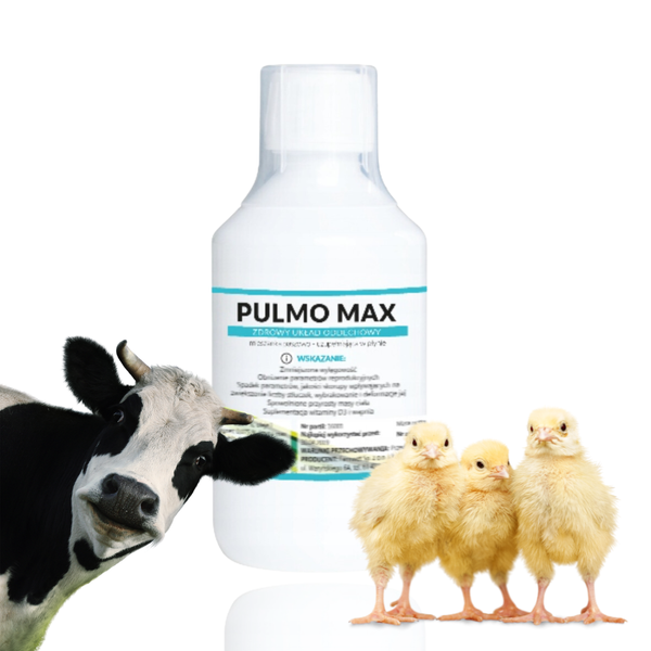 Pulmo MAX Układ oddechowy dla drobiu bydła kur niosek krów Farmwet 2L ...
