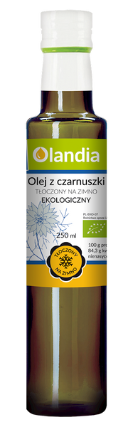 Olej z czarnuszki tłoczony na zimno bio 250 ml - olandia - Arena.pl