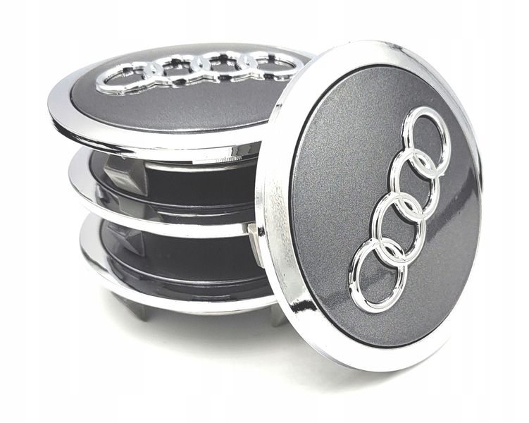 AUDI DEKIELKI na felgi zaślepki felg KAPSLE kołpaczki AUDI 69mm 4szt ...