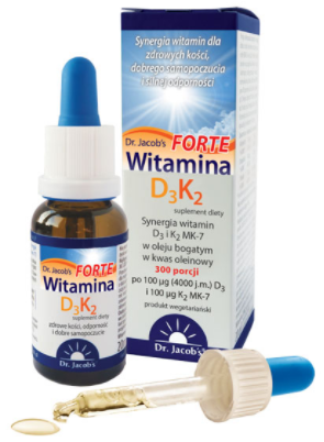 Witamina D3 + K2-MK7 forte krople K2MK7 20ml DR JACOBS - Arena.pl
