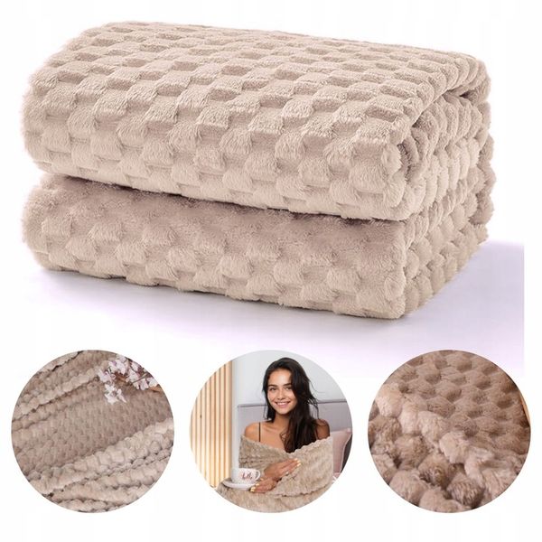 KOC ŚWIĄTECZNY NARZUTA NA ŁÓŻKO NA KANAPĘ 160X200 KOCE Z MIKROFIBRY ...