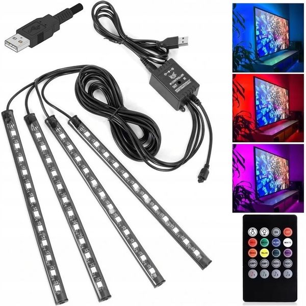 Paski LED USB - OŚWIETLENIE LEDOWE podszafkowe meblowe do regału ...