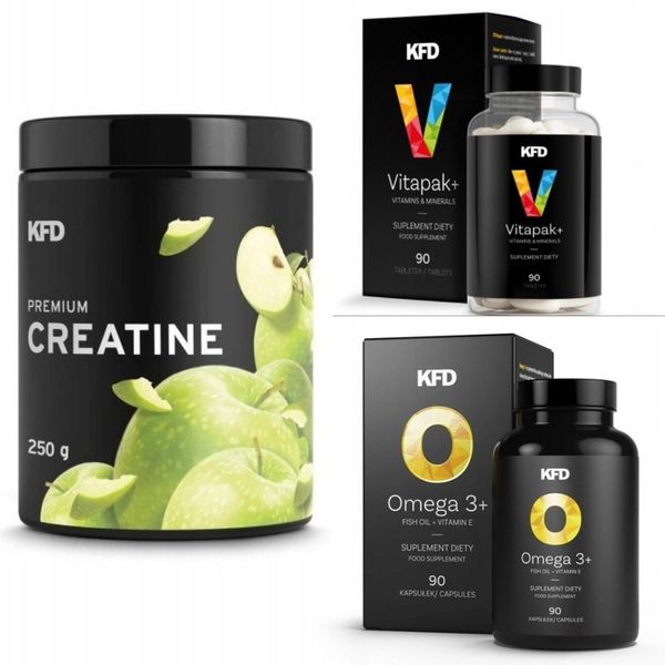 Kup KFD Kreatyna monohydrat + KFD Omega 3 + KFD Witaminy na arena.pl i ...