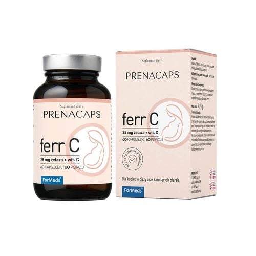 Kup Ferr C Żelazo 28 mg + witamina C 60 kapsułek 60 porcji 30,24 g ...