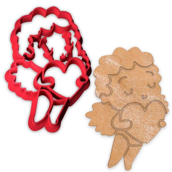Foremka "Walentynki - Kupidyn z serduszkiem Lux", 96 x 67 mm, czerwony ...