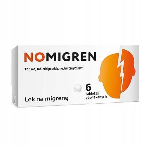 NOMIGREN 12,5 mg, migrena, 6 tabletek powlekanych - Arena.pl