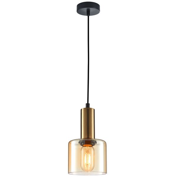 Kup Loftowa LAMPA wisząca SANTIA PND-65342-1-BRO+AMB Italux sypialniany ...