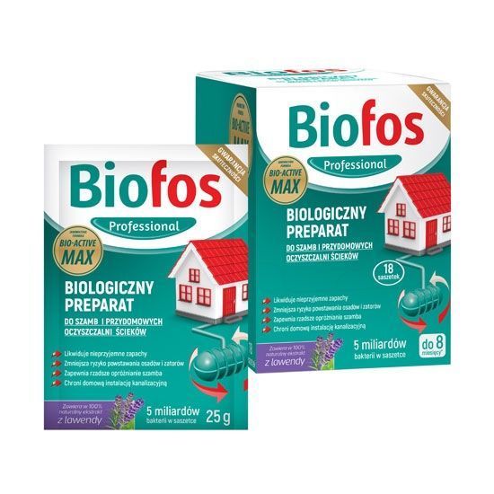 BIOFOS 18 SASZETKI BAKTERIE DO SZAMB OCZYSZCZALNI - Arena.pl