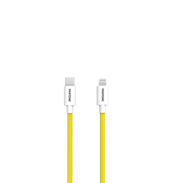 PANTONE MFi kabel Lightning - USB-C 1,5m PT-CTL002-5 Yellow 102C - Arena.pl