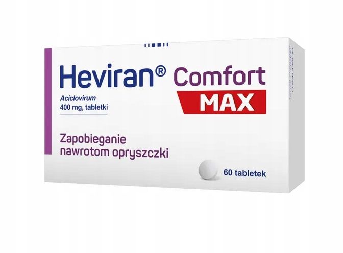 Heviran Comfort Max acyklowir na opryszczkę 60 tab - Arena.pl
