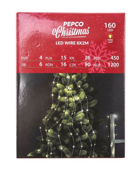 PEPCO Wiązka LED, 8x2m Biały - Arena.pl