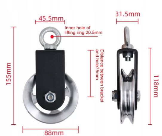 WYCIĄG Górny Dolny UCHWYT STAL SZNUR TRICEPS ATLAS 110kg Pełny zestaw ...