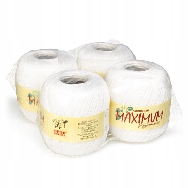 Kordonek Maximum 001 Biały/ zestaw 4 szt. - Arena.pl