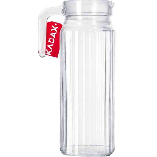 POJEMNY DZBANEK SZKLANY DO NAPOJÓW WODY SOKU 1,1L - Arena.pl