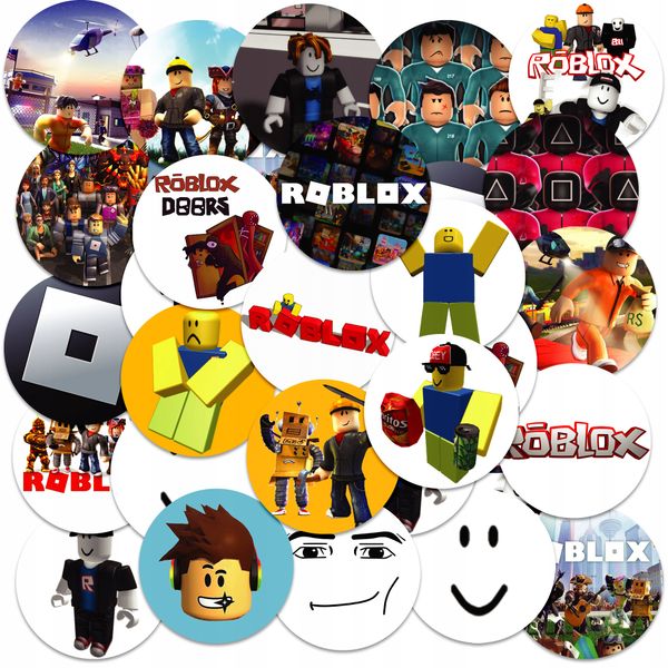 NAKLEJKI NA ZESZYT NALEPKA Z POSTACIAMI KÓŁKO ROBLOX WZORY 23EL - Arena.pl