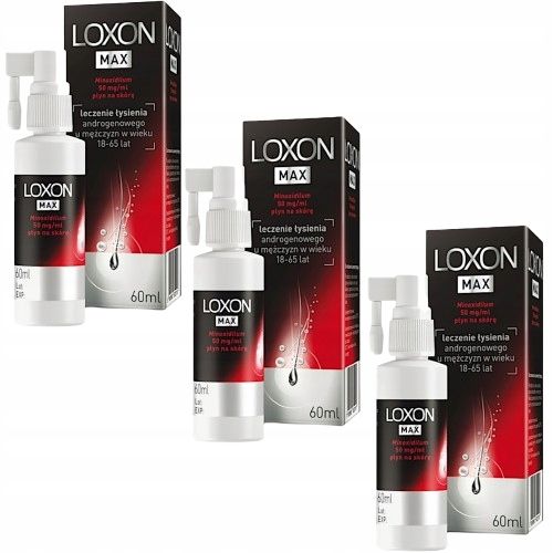 Zestaw 3 x Loxon MAX płyn 5% przeciw wypadaniu włosów 50mg/ml - Arena.pl